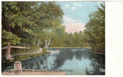 c1905 UDB Postcard: Scene on the Crooked River – Raymond, Maine | eBay