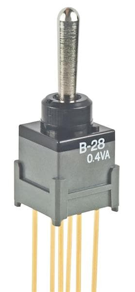 2Pcs B28AW Toggle Switches (ON)OFF(ON) .394 BAT EXTENDED PC .4VA | eBay