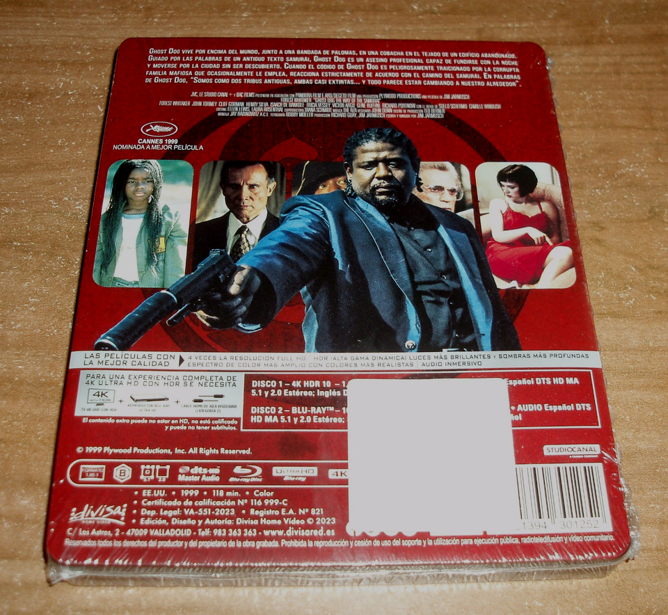 Ghost Dog el Camino del Samurai 4K UHD + Blu-Ray Steelbook New | eBay ...