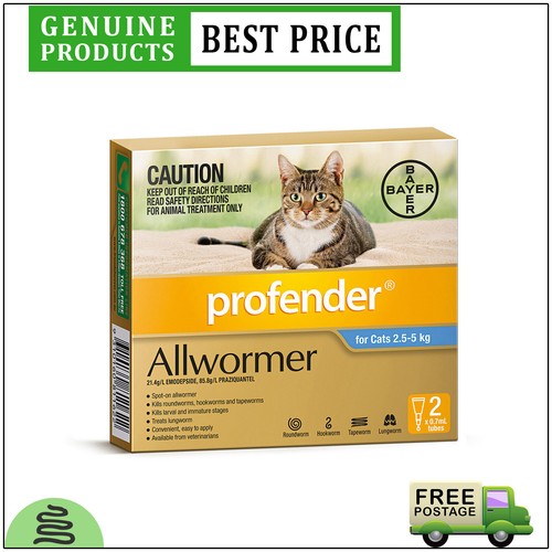 Profender PROF5 All Wormer for Cat - 2 Pack for sale online | eBay