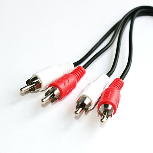 0,5m Audio-Kabel 2x Cinch-Stecker RCA Chinch stereo HiFi AUX ...