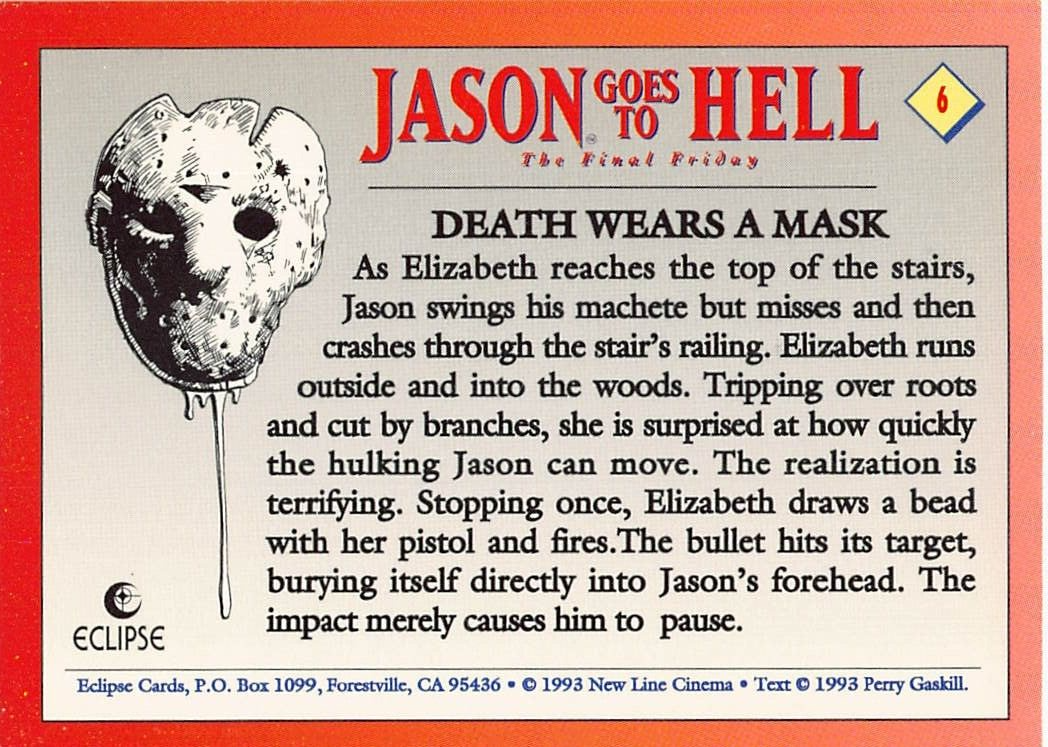 Jason Goes To Hell The Final Friday Mask Cody's Film, TV, And Video