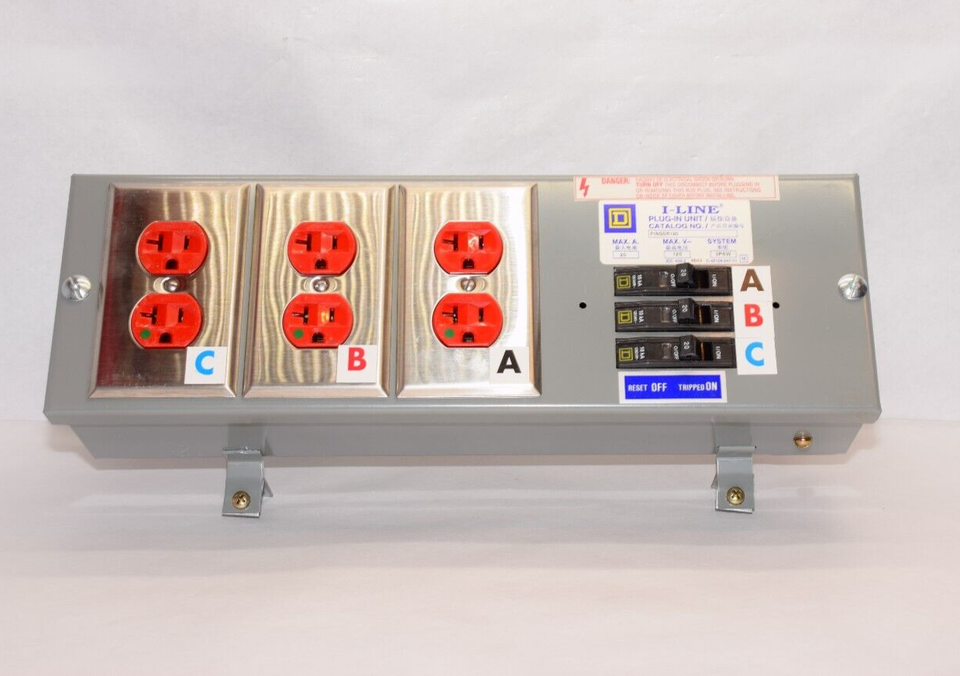 SQUARE D PINQOR120 I-Line 100A 100 Amp Busway Plug In Unit 120v 3P4W ...