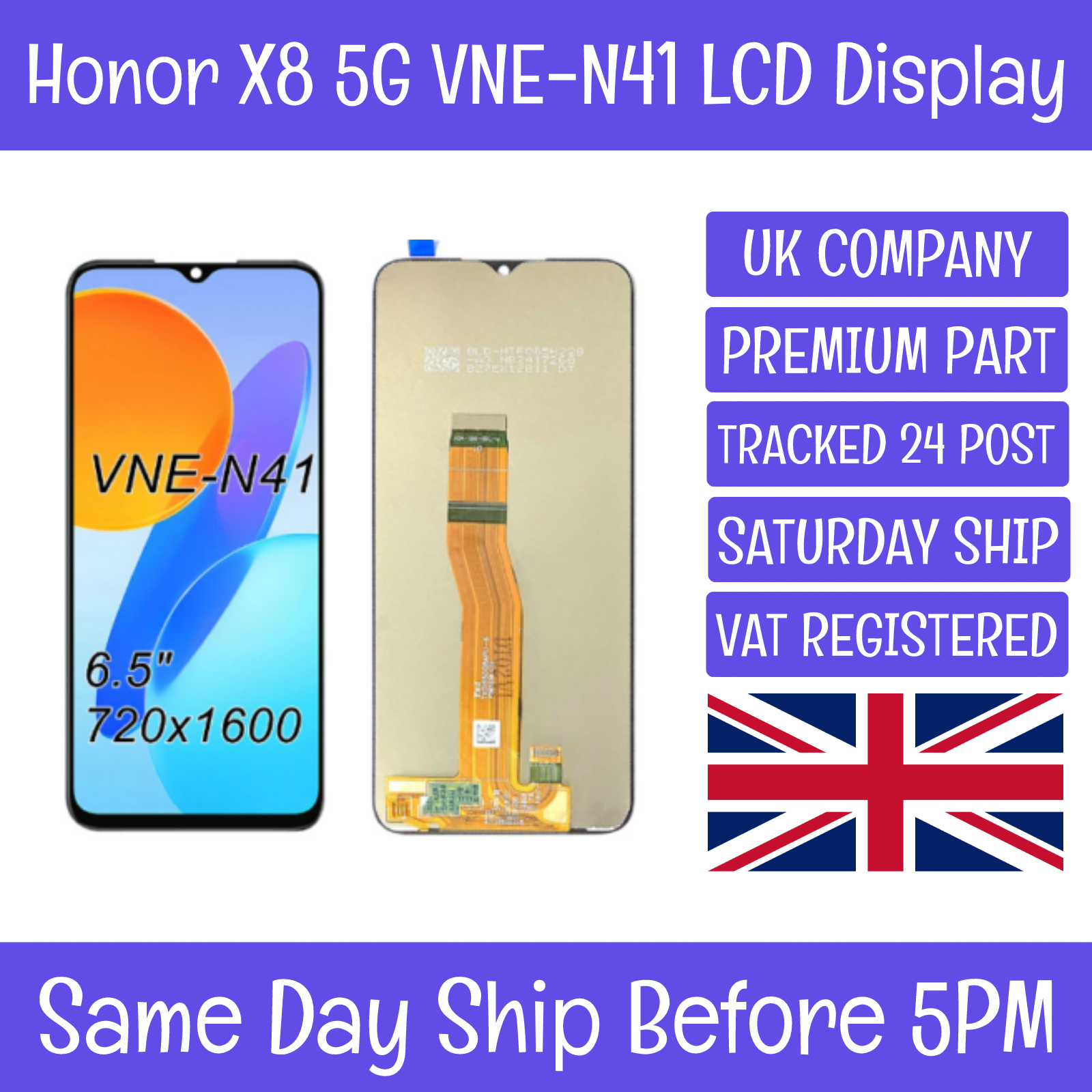 Honor X8 5G VNE-N41 LCD Screen Display Touch Digitizer Assembly Glass ...