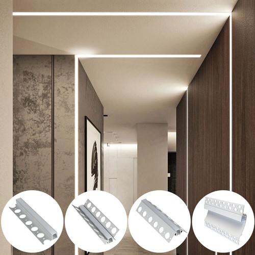 12M LED Strip Tape Trunking Extrusion Cove Plaster In Profile Indirect ...