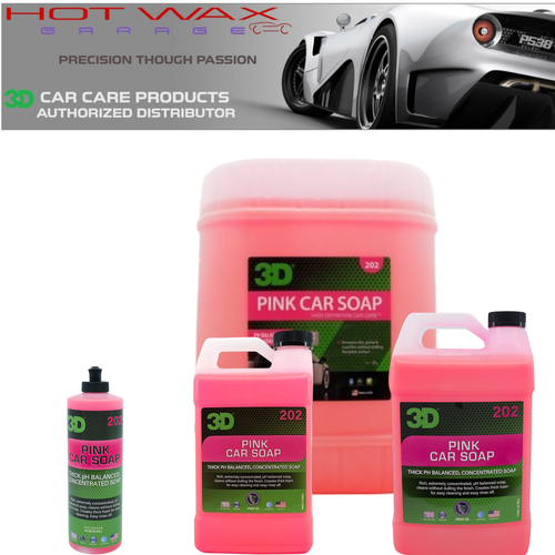 3D Pink Car Wash Soap pH Balanced, Easy Rinse, Scratch Free Ceramic ...