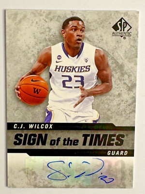 C.J. Wilcox 2014-15 SP Authentic Sign of the Times RC AUTO Washington ...