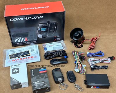 NEW Compustar CS8910-A, 2-Way Security/Alarm, Keyless Entry, LCD Remote ...