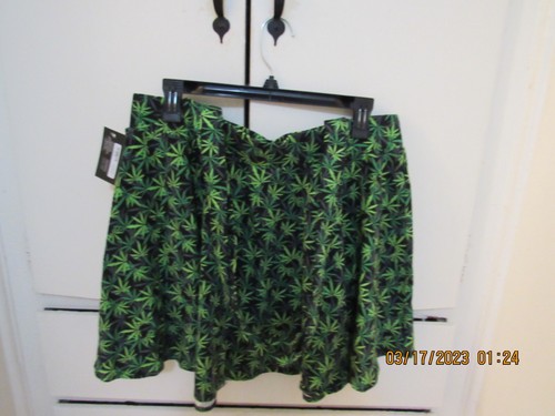 LOOK! CANNA LOVERS- *Skirt w/ Suspenders by Body Rage- *Green & Black ...