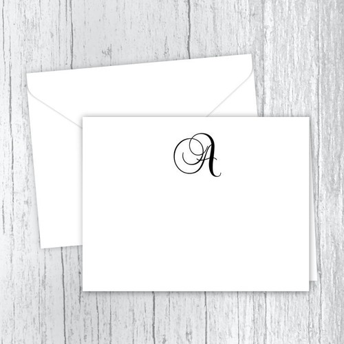 Personalized Note Cards, Monogram, Initial, Stationery w/ Envelopes | eBay