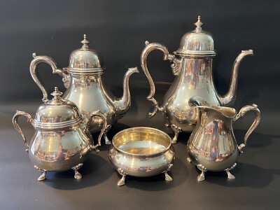 Antique Georgian Court International Silver Company Silver Soldered Tea ...