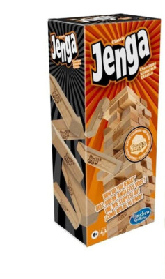 NEW Hasbro Classic Jenga WOODEN ORIGINAL Hardwood Blocks,Stacking THE ...