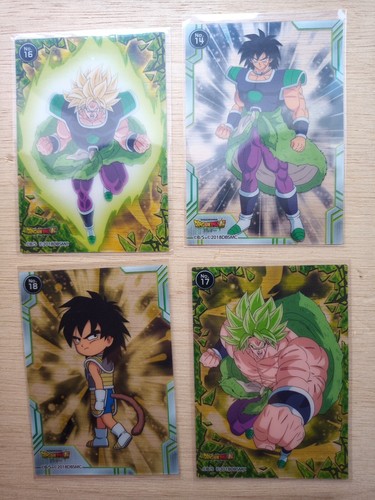 Dragon Ball Super Broly Clear card set of 4, Broly MADE IN JAPAN ...