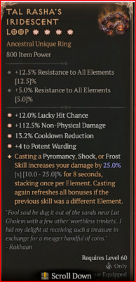 DIABLO 4🔥SEASON 11🔥TAL RASHA'S RING - 4 GA - Max aspect 20% | eBay