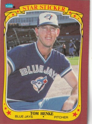 FREE SHIPPING-MINT-1986 Fleer Star Stickers Tom Henke #54 BLUE JAYS | eBay