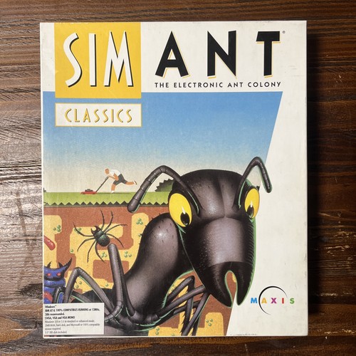 Sim Ant Classics – Complete in Box with Floppy Disk Vintage Maxis Game ...