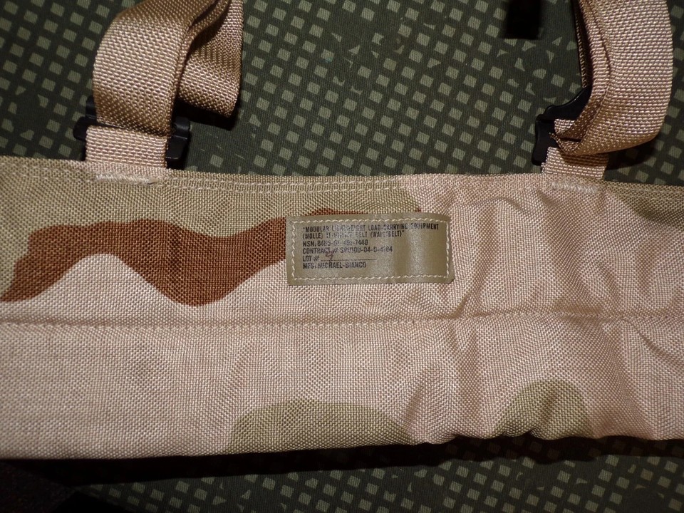 USGI 3-Color Desert DCU Camouflage Molle II FLC Fighting Load Carrier ...