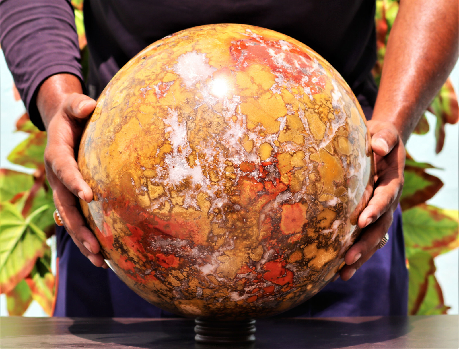 Huge 305MM Natural Red & Yellow Cobra Jasper King Cobra Jasper Stone ...