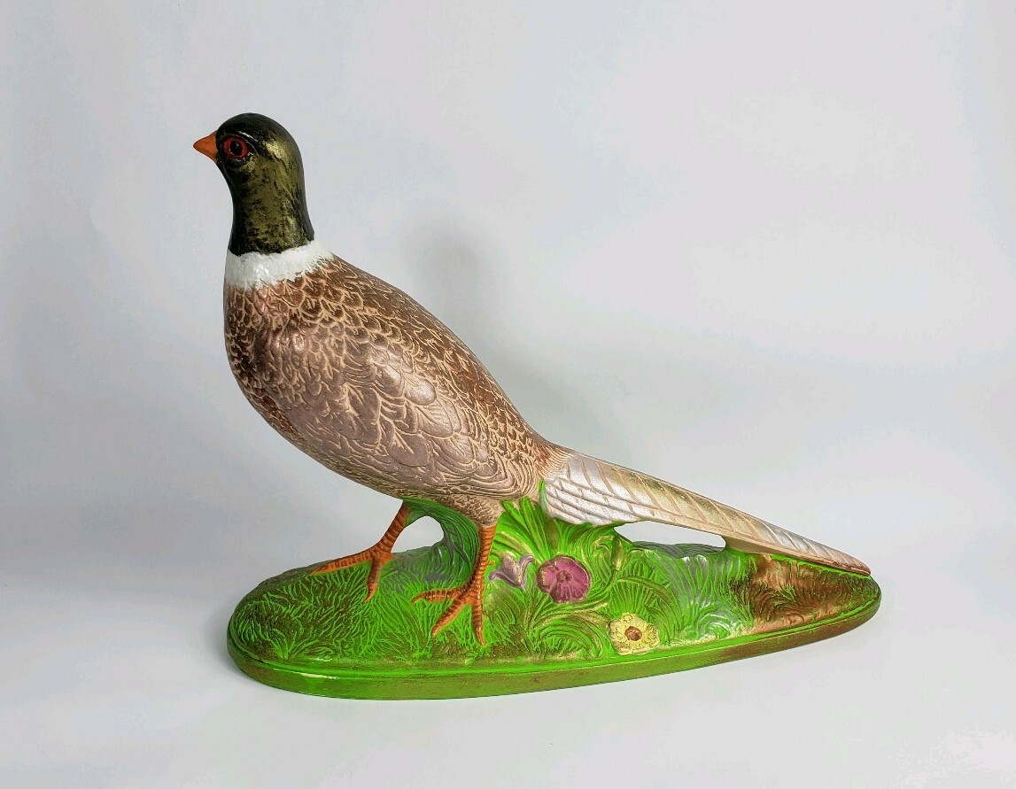 Ceramic Pheasant Vintage Hand Painted Ceramic Pheasant Bird Figurine