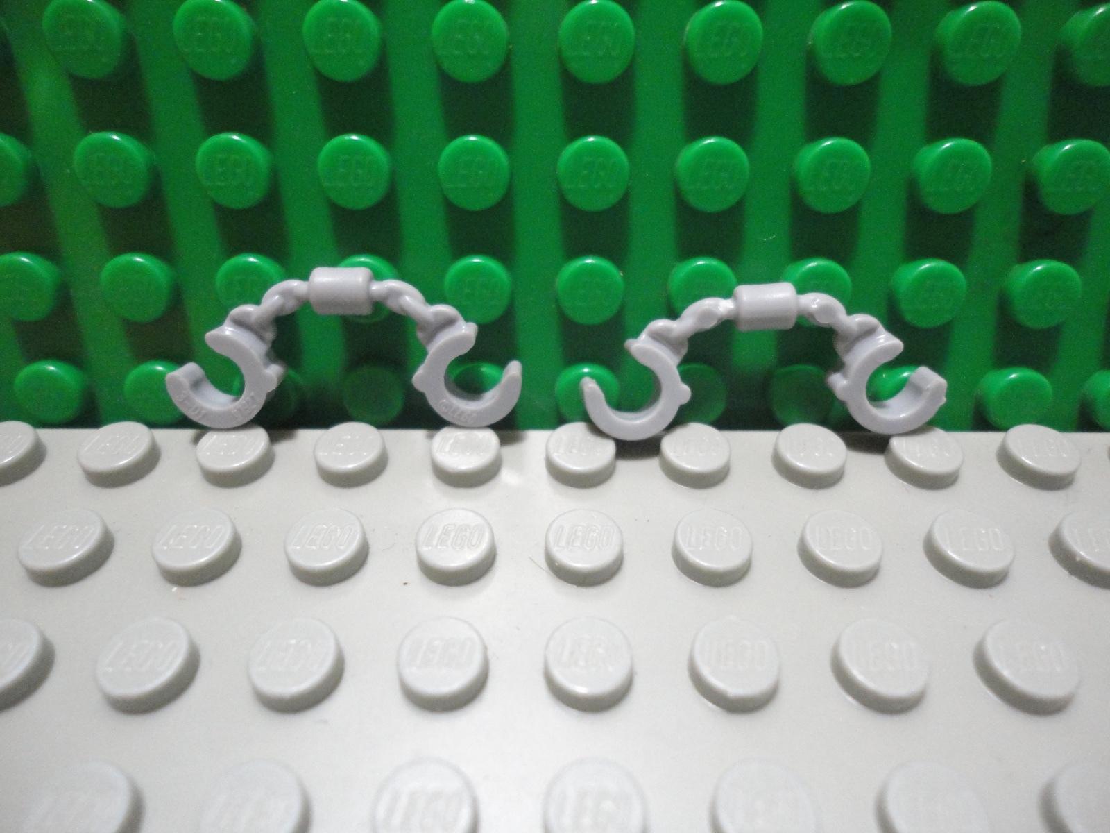 Lego mini figure 2 Light Bluish Gray handcuffs police town city NEW | eBay