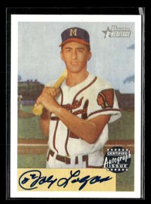 2002 Bowman Heritage Johnny Logan 1954 Reprints Autograph Auto Braves ...