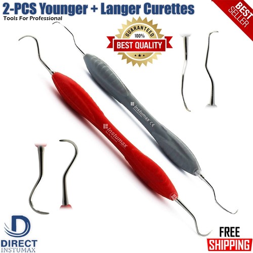 Silicone Handle Dental Periodontal Younger Good Langer Curettes Set of ...