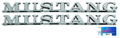 1965 1966 65 66 Licensed Ford Mustang Fender Emblems Stang Letters Pair ...