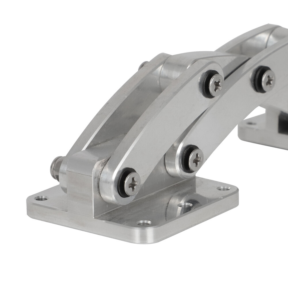 Hidden Scissor Hinge Aluminum-Large-Base Bracket Screws Bushings ...