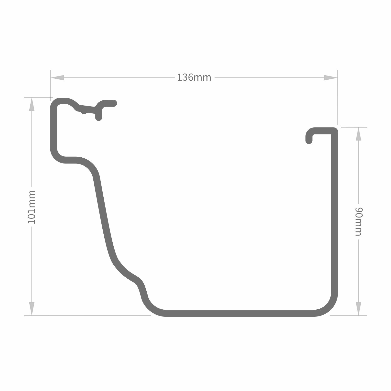 K2 C8067 Conservatory Gutter Union or Corner or Stop End Joint Replica ...