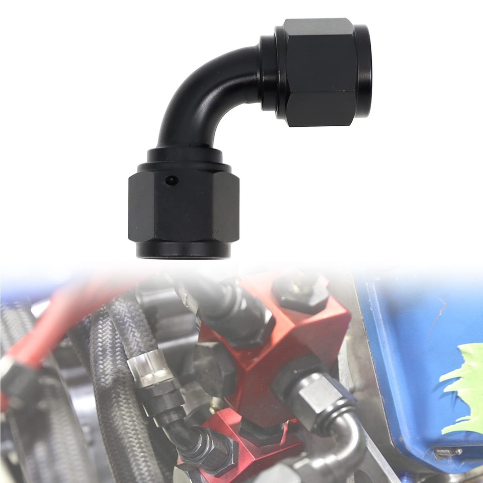 10AN Female to 10AN Female 90-Degree Swivel Coupler Fitting Adapter ...