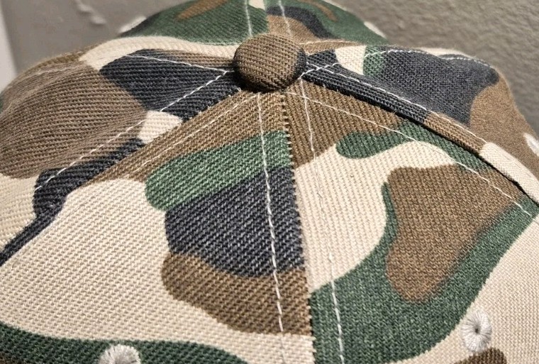 Fishing Hat Fish Bones Ball Cap Camouflage Structured Adjustable Dead ...