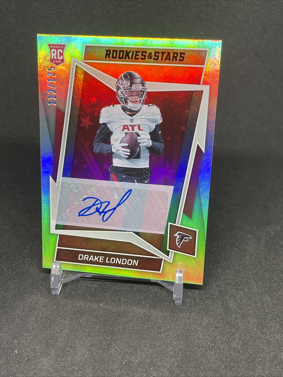 DRAKE LONDON 2022 ROOKIES AND STARS SIGNATURES #112 # /125 AUTO ATLANTA ...