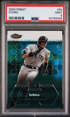 (Pop 31) Ichiro Suzuki 2003 Topps Finest #50 PSA 9 Mint Seattle ...