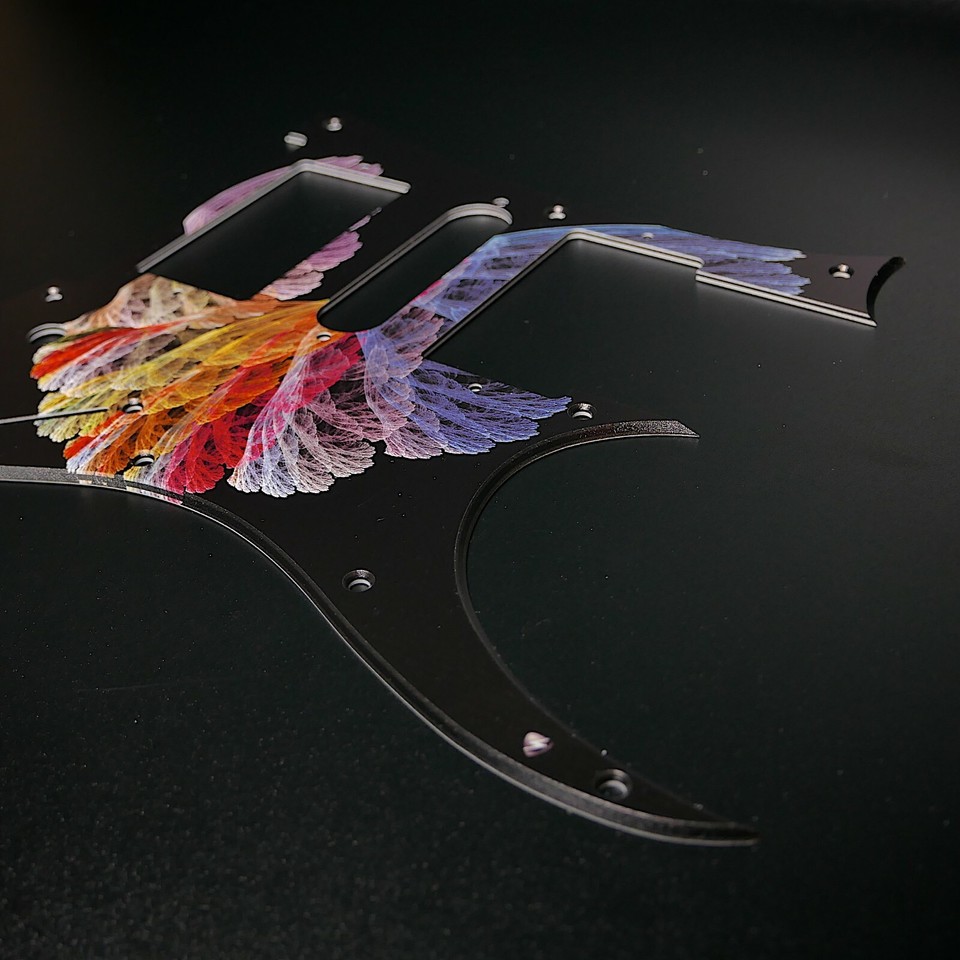 Ibanez Jem Series Pickguard • Fractal Wings #8 • Custom Pickguard ...