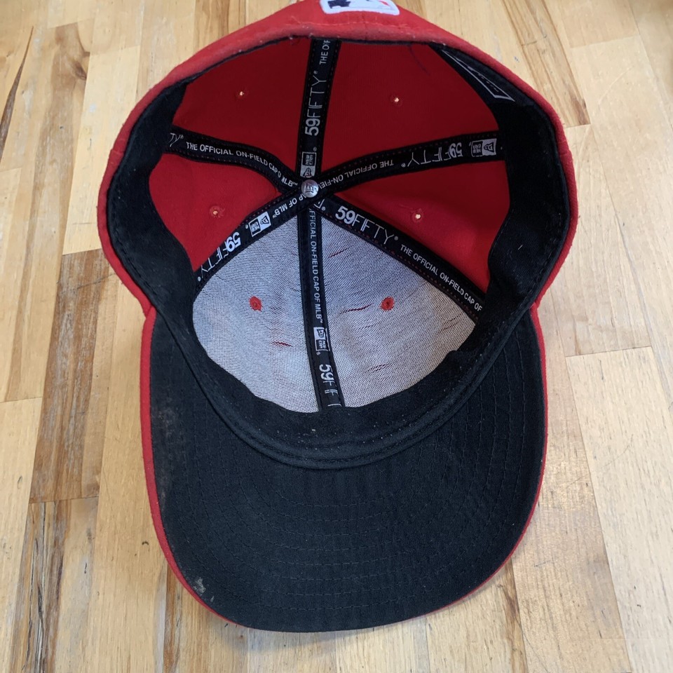 Philadelphia Phillies Baseball Cap Mens Hat Size 7 1/8 Red New Era ...