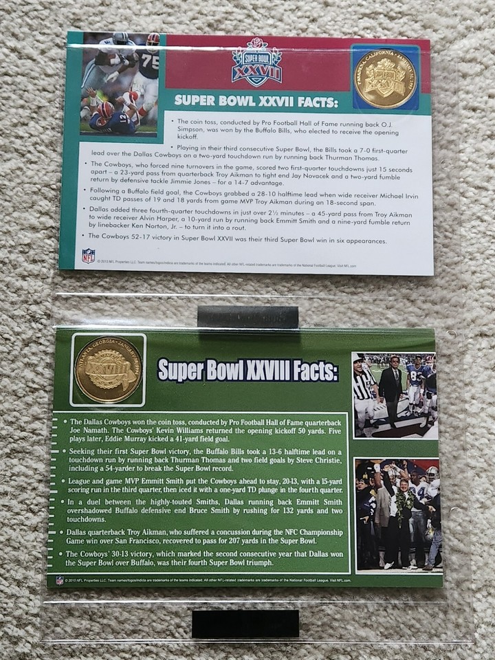 Super Bowl 27 And 28 Coins | eBay