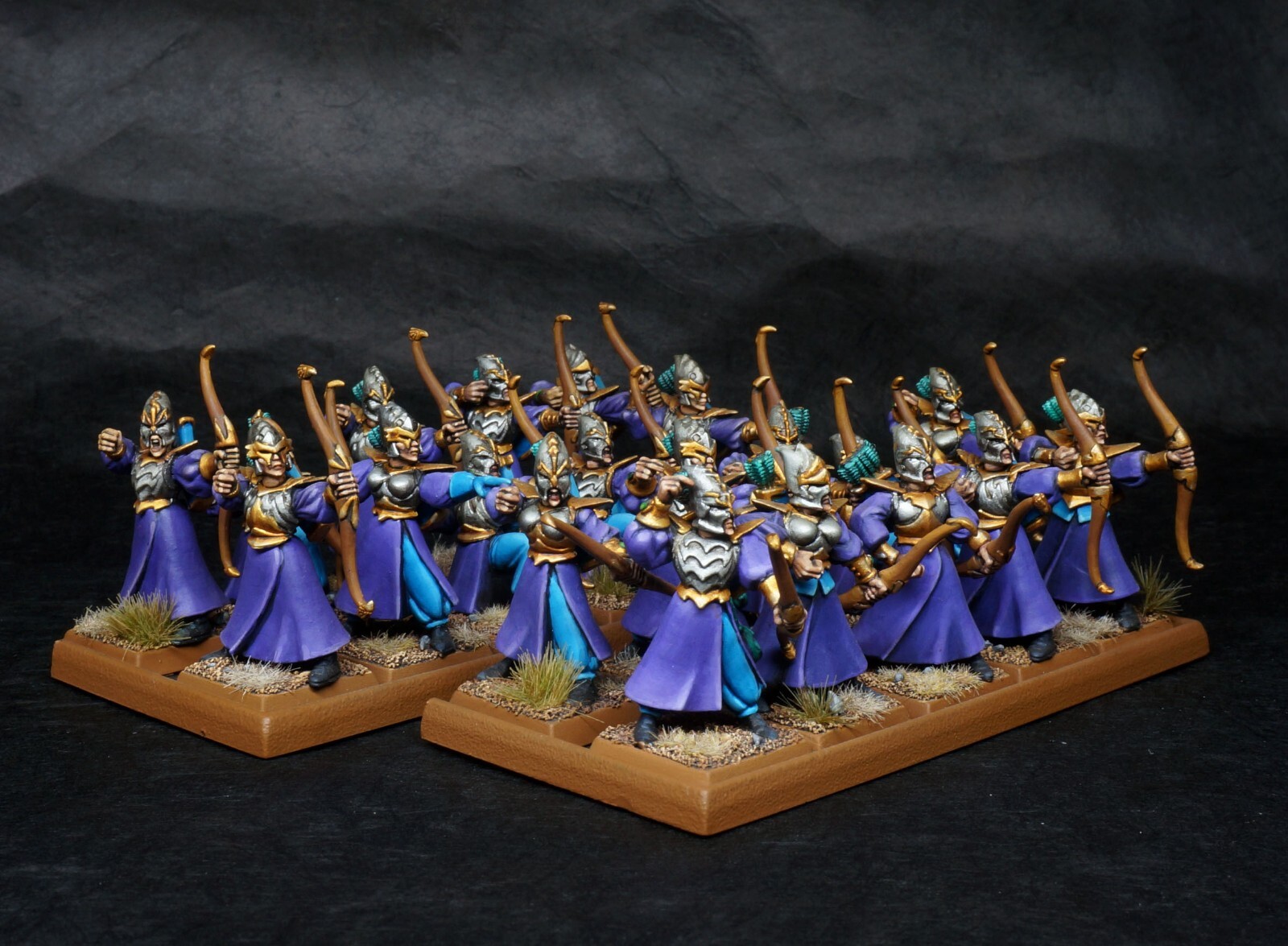 Painted Miniatures Warhammer Dark High Elves Archers Crossbows x20 | eBay