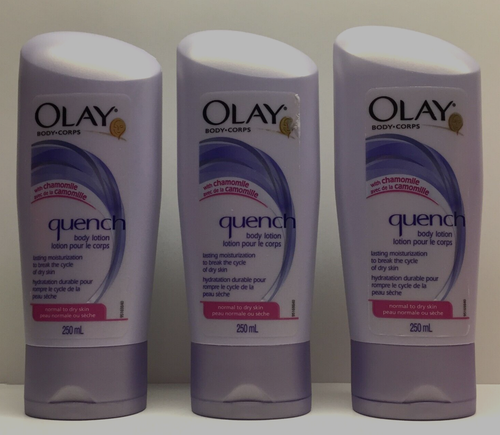3x Olay Quench Body Lotion With Chamomile Normal to Dry Skin 250ml NEW ...