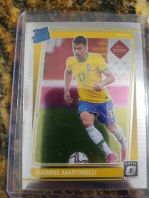 2021-22 Donruss Soccer Gabriel Martinelli Optic Rated Rookie Brazil RC ...