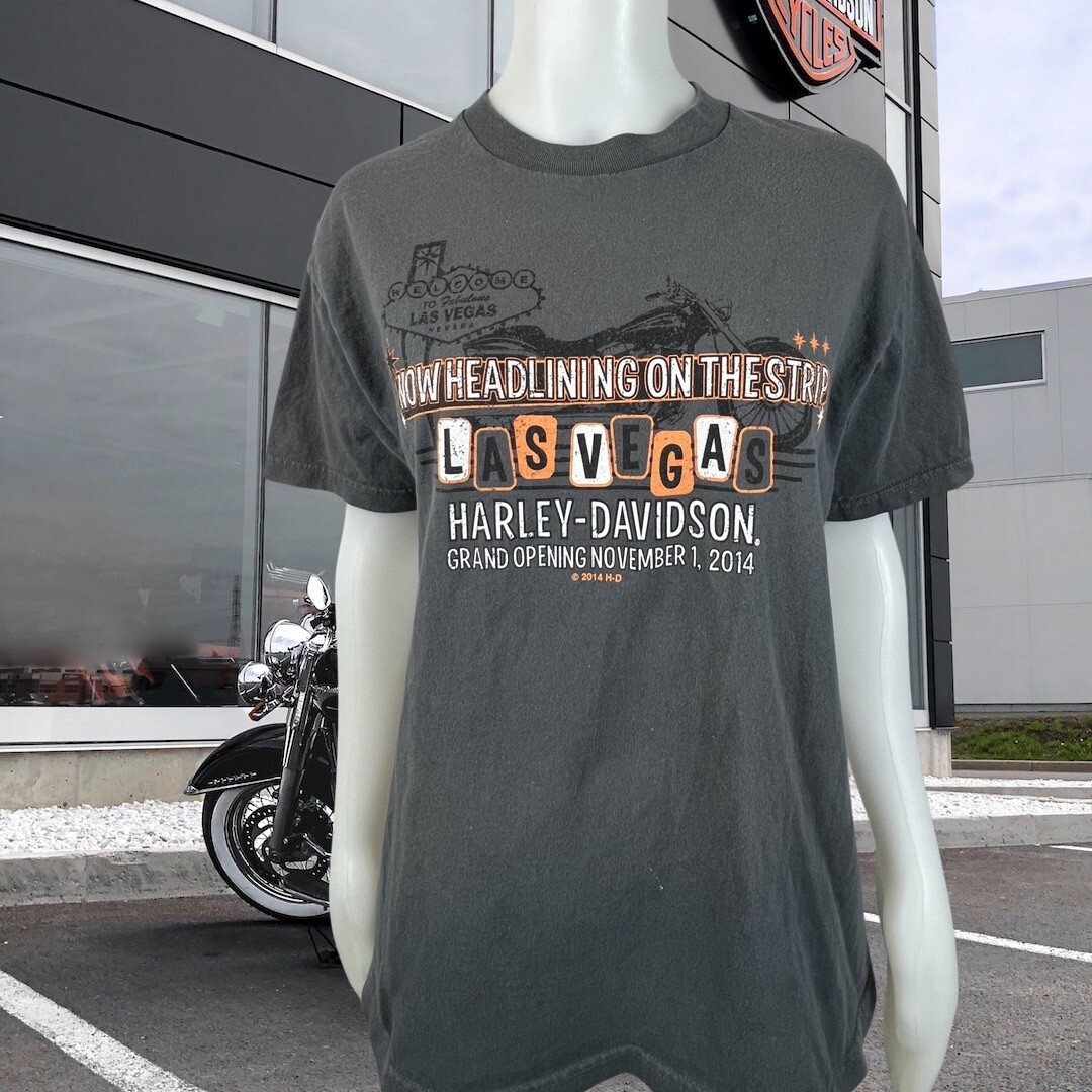 Harley Davidson Las Vegas Strip Biker Motorcycle TShi… - Gem