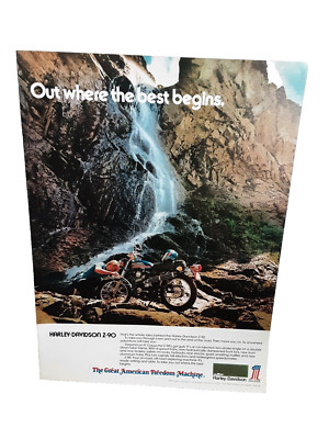 1974 1975 Harley Davidson Z 90 Motorcycle Original Print Ad 70s | eBay