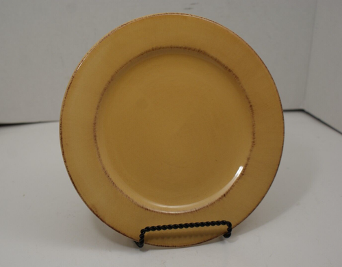 Pier 1 Toscana Gold 8.75" Salad Plate Rust Trim Hand Painted Italy Lot ...