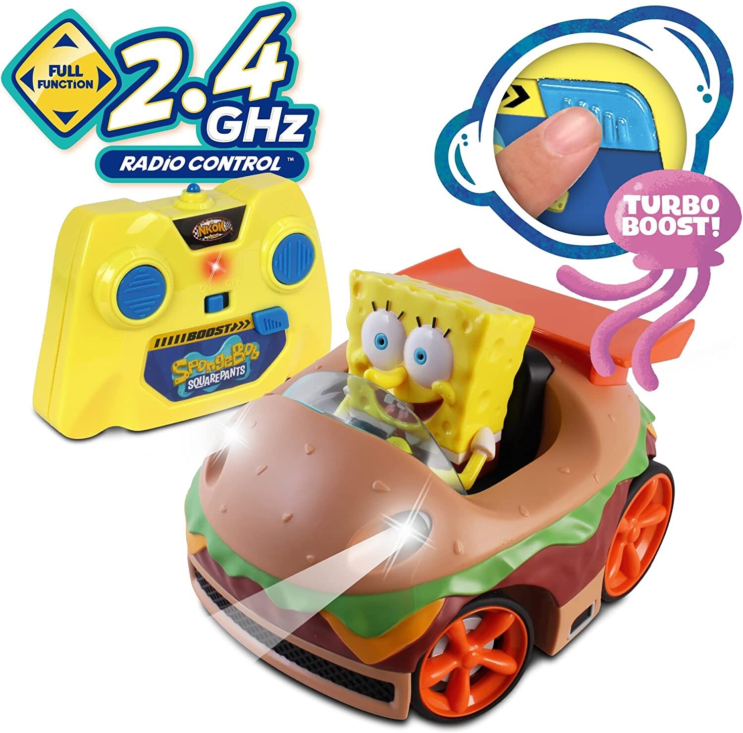 NKOK REMOTE CONTROL KRABBY PATTY WITH SPONGEBOB VEHICLE 2511 | eBay