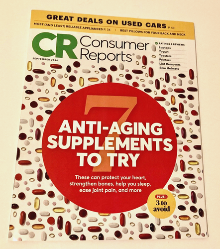 CR Consumer Reports- 7 ANTI-AGING SUPPLIMENTS TO TRY- September 2024 | eBay