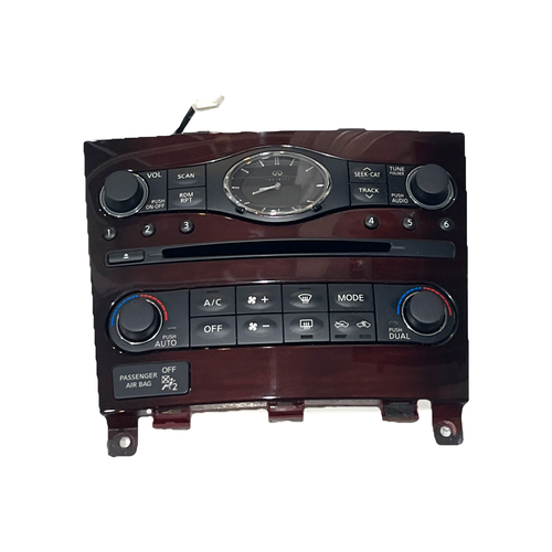 10 - 13 Infiniti G37 Dual Zone Heater A/C Control Wood Trim OEM 25391 ...