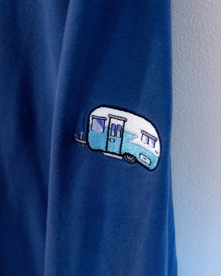 B Draddy Men's Navy Willie Hoodie Size XL Camper Logo Pre-owned ...