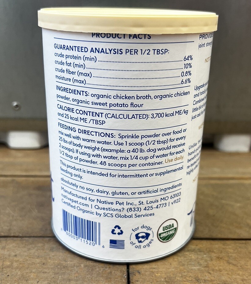 Native Pet Bone Broth for Dogs and Cats - Bone Broth Powder for Dog ...