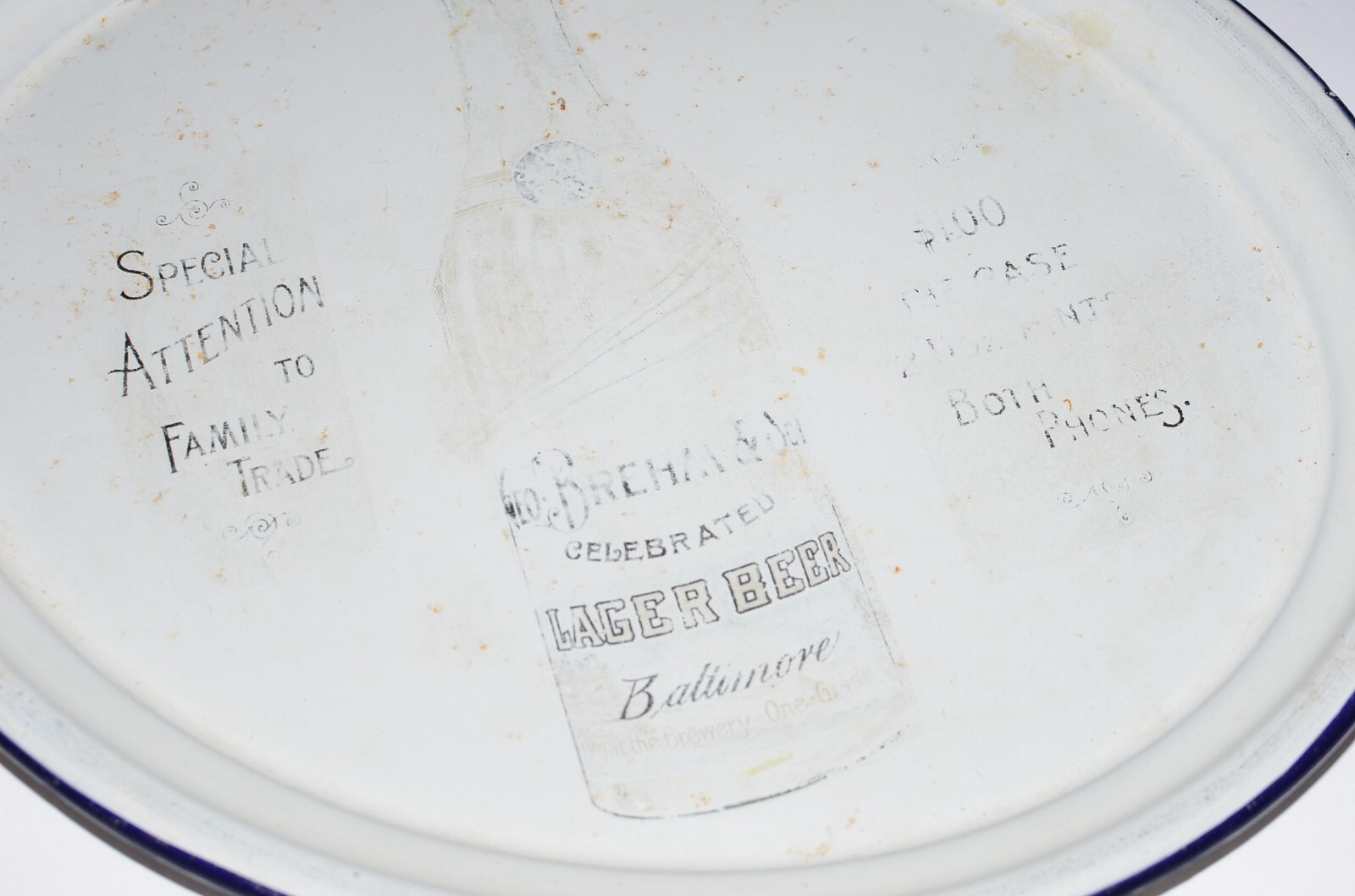 George Brehm and Son Lager Beer Porcelain Tray BALTIMORE Maryland ...