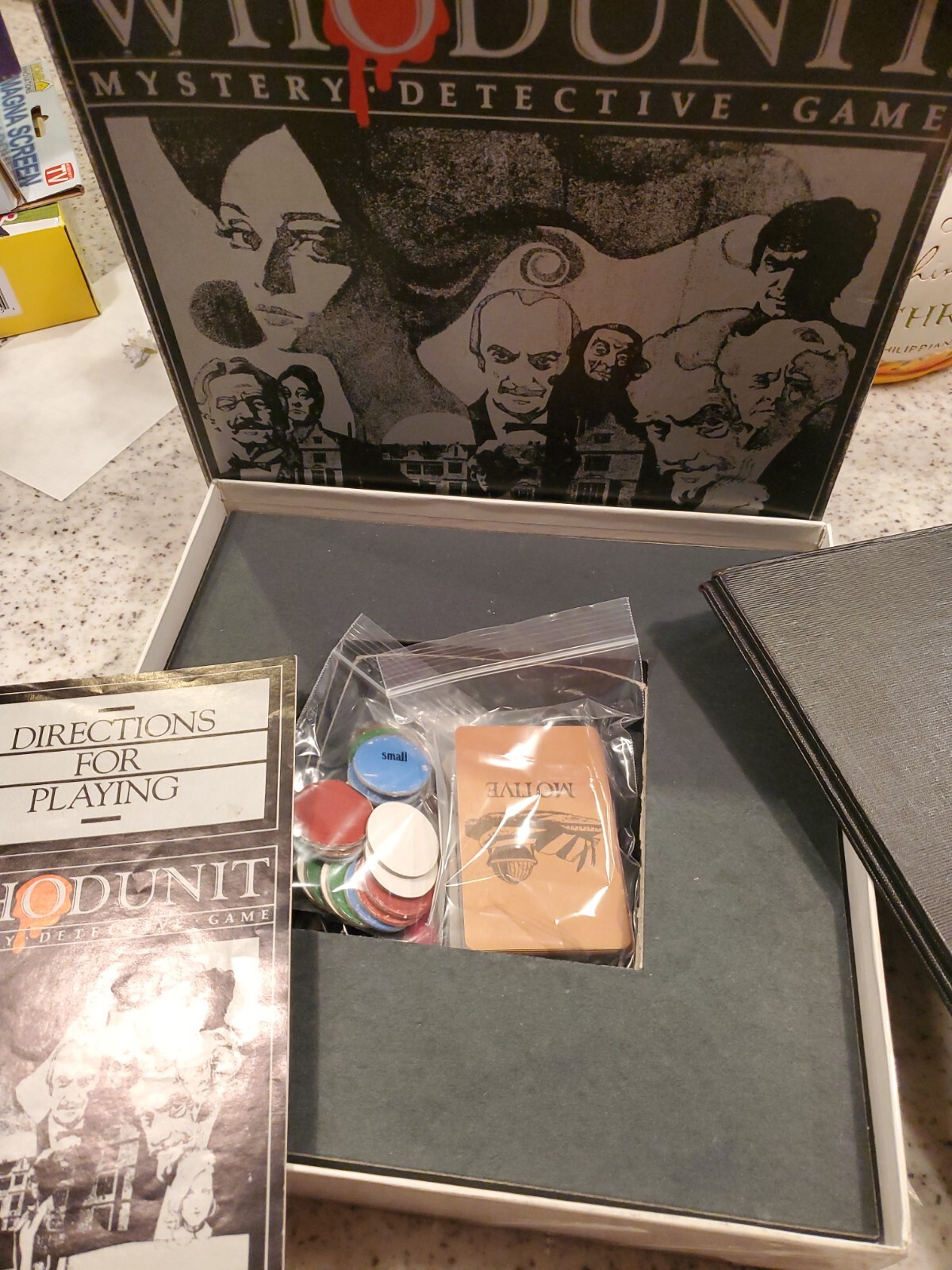 Whodunit Mystery Detective Game Selchow & Righter 1985 Vintage complete ...