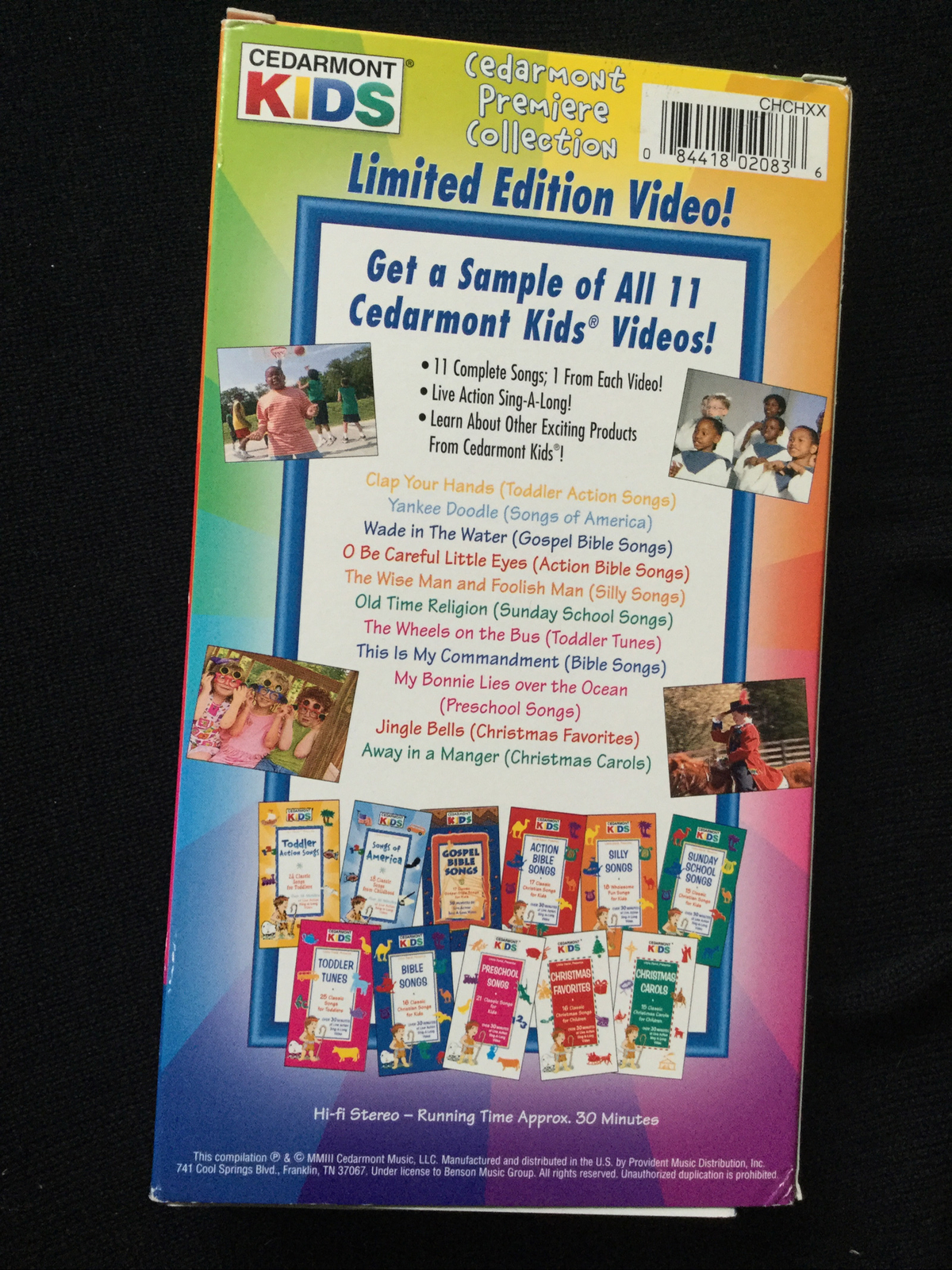 CEDARMONT KIDS Vintage! Premiere Collection (VHS,2003) 11 Music Videos ...